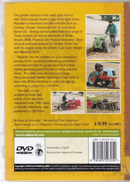VINTAGE GARDEN TRACTORS Dvd New 9781905523054 £12.99 - PicClick UK