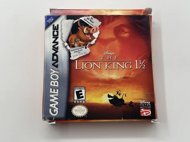 DISNEY'S THE LION King 1 1/2 Nintendo Game Boy Advance Game Complete ...