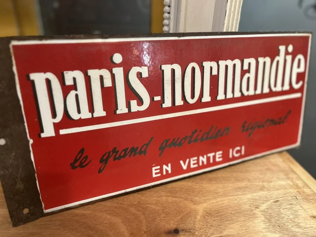 PLAQUE ÉMAILLÉE ANCIENNE Paris - Normandie EUR 195,00 - PicClick FR