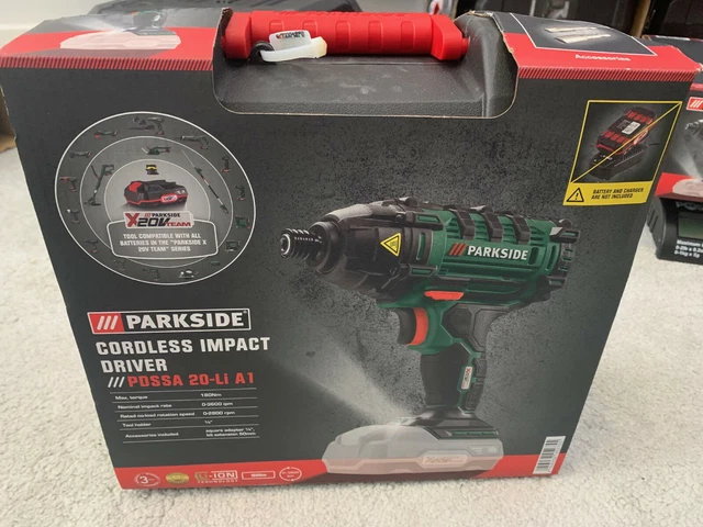 PARKSIDE CORDLESS IMPACT Driver PDSSA 20-Li A1 - BARE (NO CHARGER OR ...