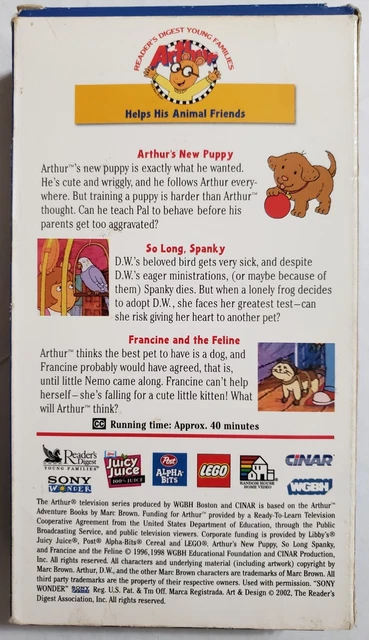 ARTHUR HELPS HIS Animal Friends VHS 2002 £7.13 - PicClick UK