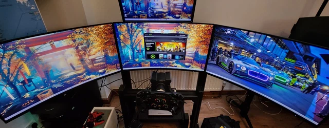 SIM RACING 1440P Triple Monitor Setup £895.00 - PicClick UK