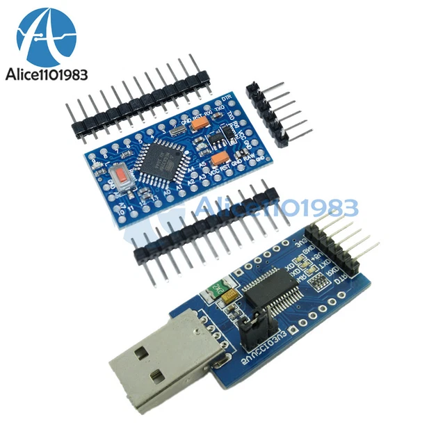 FT232RL USB TO Serial Adapter Module + Pro Mini Atmega328 3.3V 8M for ...