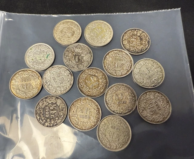 LOT OF ½ Francs Switzerland silver 39g lot 809 £0.99 - PicClick UK