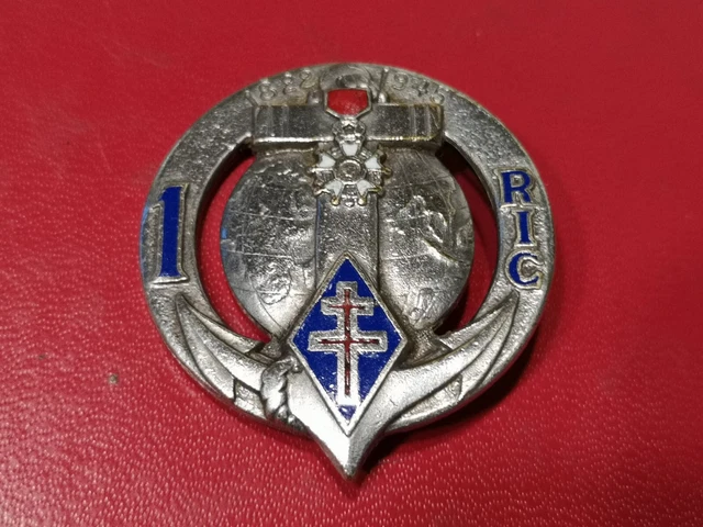INSIGNE 1° RÉGIMENT d'infanterie de marine de fabrication Drago Paris H. 179 EUR 12,00 - PicClick IT