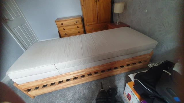 IKEA STACKABLE BED Single Bed to Twin Bed Conversion with Mattresses £ ...