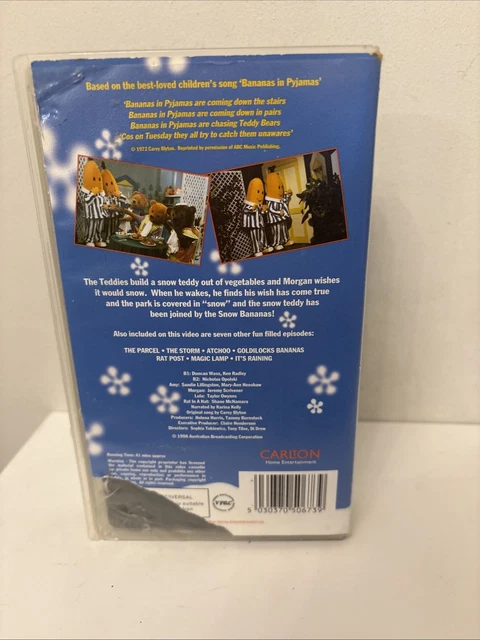 VINTAGE BANANAS IN pyjamas 1998 snow storm VHS Video Cassette children ...