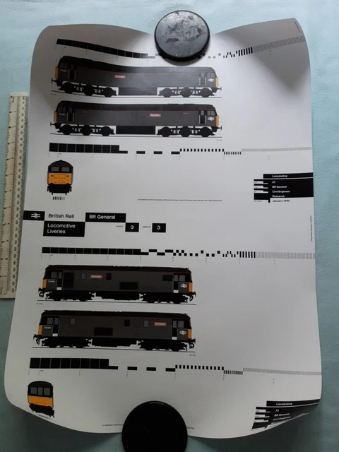 BRITISH RAIL GENERAL Livery Design Poster - Type 47 & Type 73 ...
