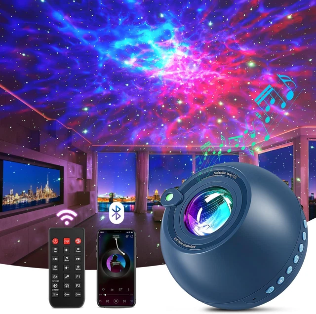 GALAXY PROJECTOR LIGHT for Bedroom,15 Colors Star Projector Night Light ...