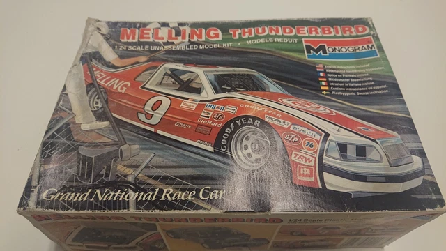 MONOGRAM MELLING FORD Thunderbird Nascar 1/24 Scale Model Kit ...