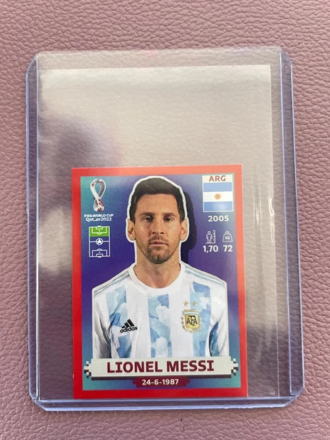 WORLD CUP 2022 Lionel Messi Red Panini Sticker £41.21 - PicClick UK