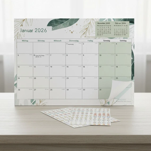 KALENDER MAGNET KÜHLSCHRANK 2026 2027 Monatsplaner Wandkalender ...