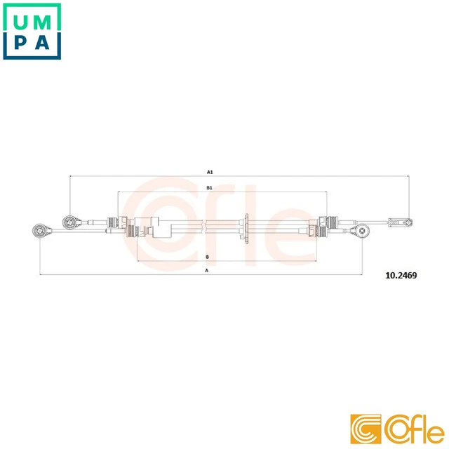 CABLE PULL MANUAL TRANSMISSION 10.2469 FOR FORD TRANSIT/Bus/Van H9FB ...