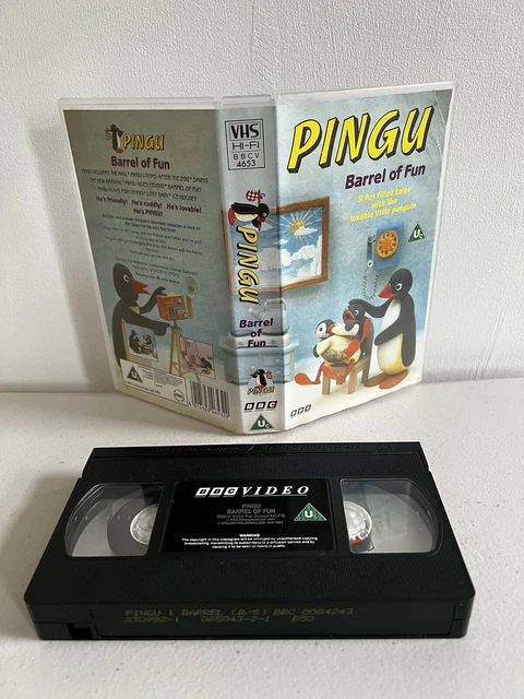 PINGU BARREL OF Fun VHS Video BBC Pal 1991 vintage TESTED & WORKING EUR ...