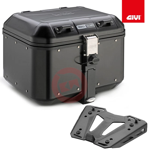 GIVI TOP-CASE DOLOMITI DLM46B + Set Plaque 366FZ M8B Yamaha FZ8 800 ...