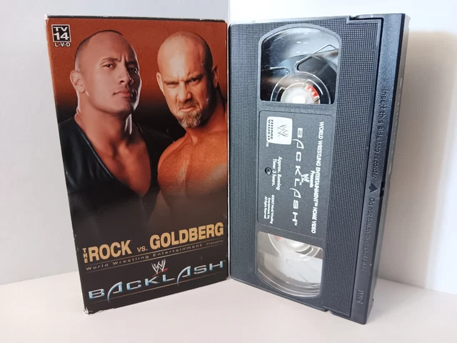 WWE BACKLASH 2003 VHS Wrestling WWF WCW ECW The Rock VS Goldberg Lesnar ...
