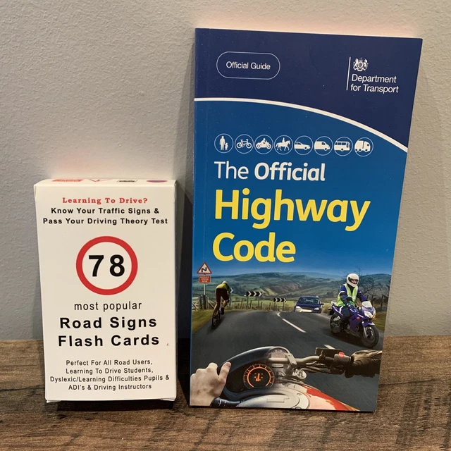 UK DRIVING THEORY Test Kit - Highway Code 2022 Book + 78 Road Signs ...