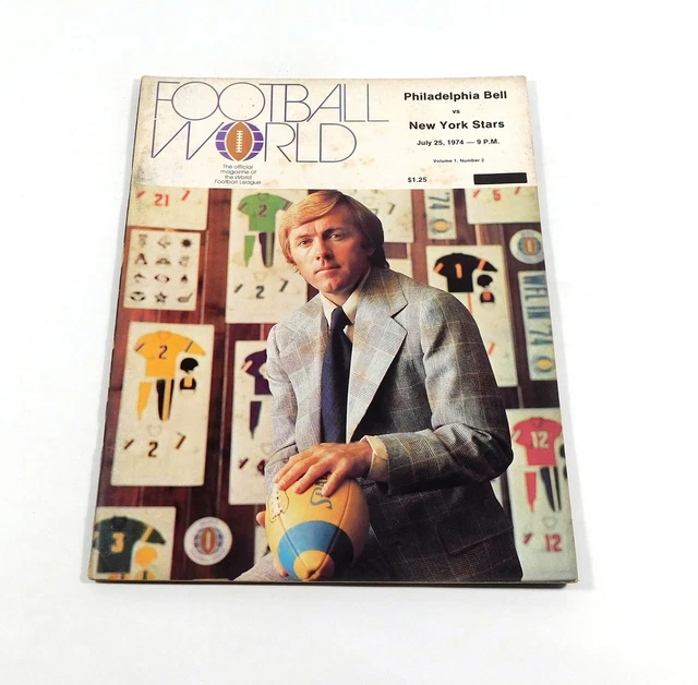 PROGRAMMA DI CALCIO WFL Di New York Stars A Philadelphia Bell 25-7-74 ...