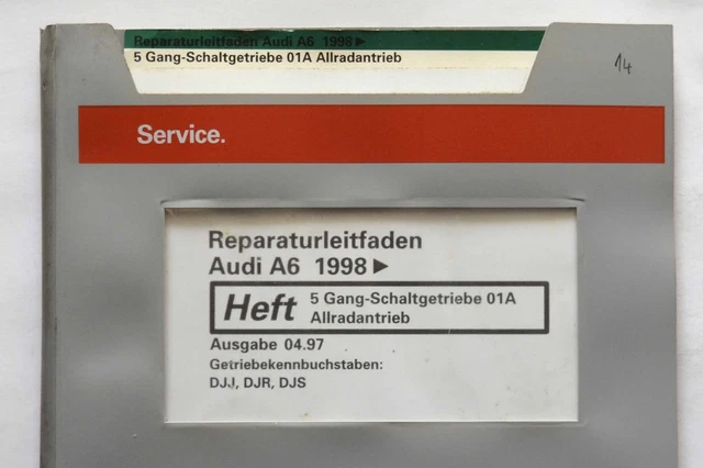 AUDI A4 B5, 5 Gang-Schaltgetriebe 01A Allradantrieb, Reparaturleitfaden ...