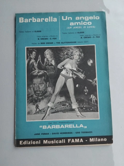 BARBARELLA JANE FONDA Ugo Tognazzi Spartito Sheet Music EUR 29,99 ...
