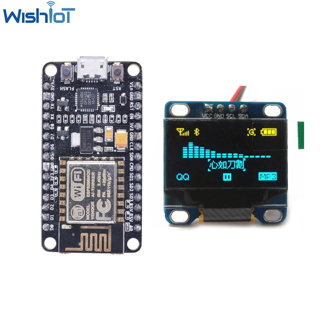 CARTE DE DÉVELOPPEMENT WIFI sans fil ESP8266 NodeMcu 0,96" module d ...