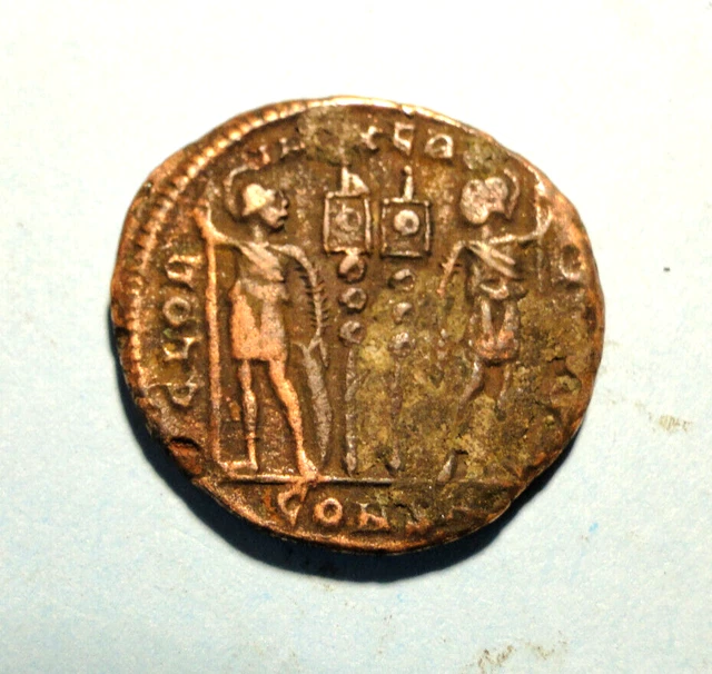 CONSTANTINE I BRONZE AE3 coin with Two Standards, (RIC VII ...