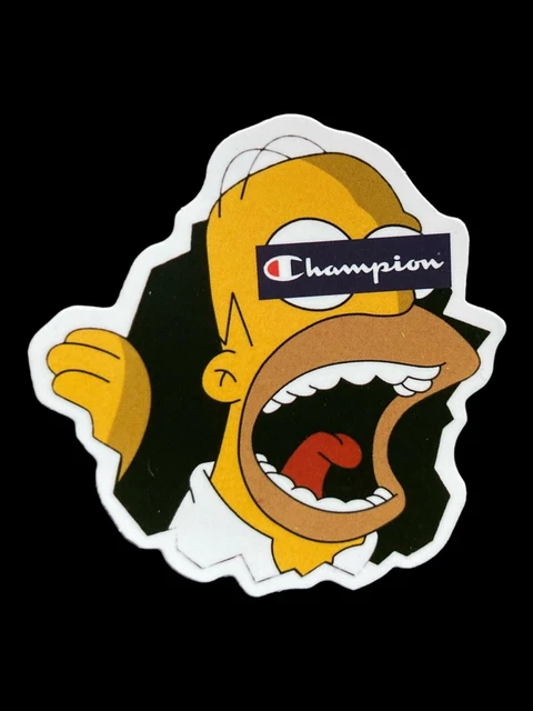HOMER SIMPSON CHAMPION Sticker Decal 2”x2” $0.99 - PicClick CA