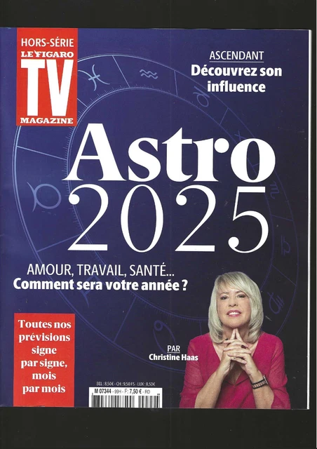 LE FIGARO TV MAGAZINE-HORS SERIE-OCTOBRE 2024-ASTRO 2025-par Christine HAAS EUR 24,99 - PicClick FR