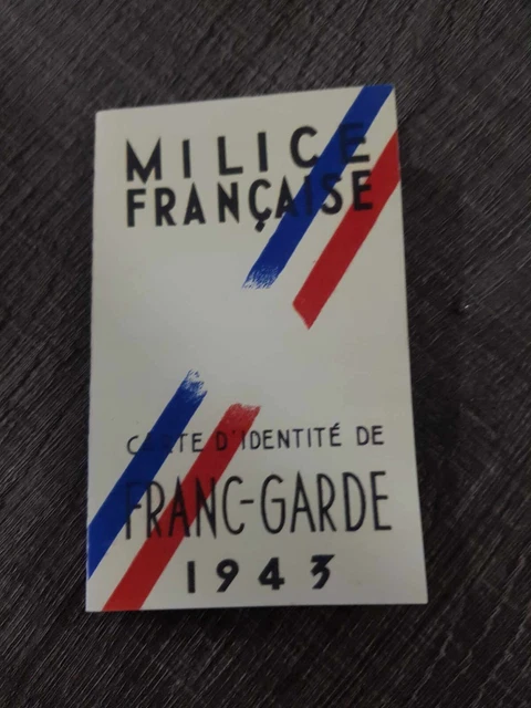 CARTE MILICE VICHY france libre allemand ww2 WWII EUR 7,00 - PicClick FR