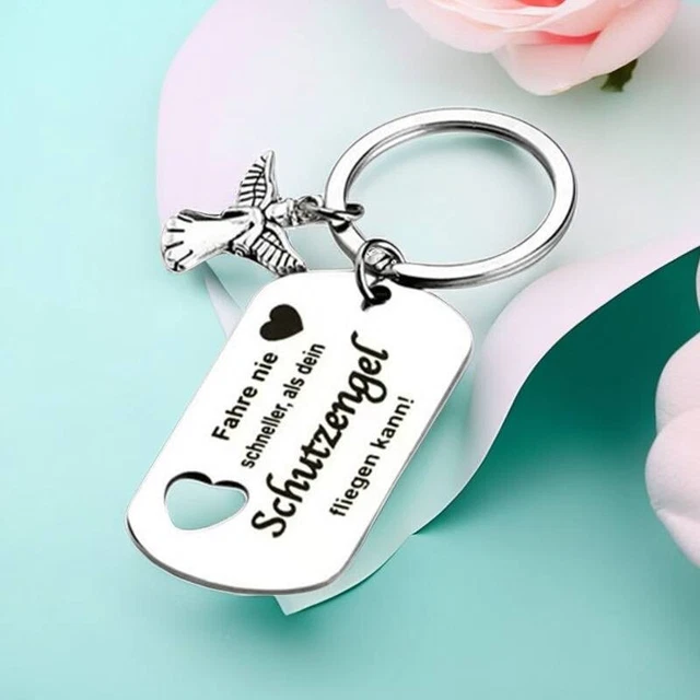 SCHLÜSSELANHÄNGER AUTO SCHUTZENGEL Führerschein Bestanden Geschenk Fahr Vorsicht EUR 8,99 ...