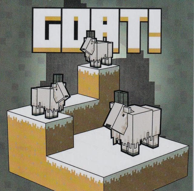 PANINI MINECRAFT TREASURE Sticker 2021 Limited Edition Block Karte Goat ...