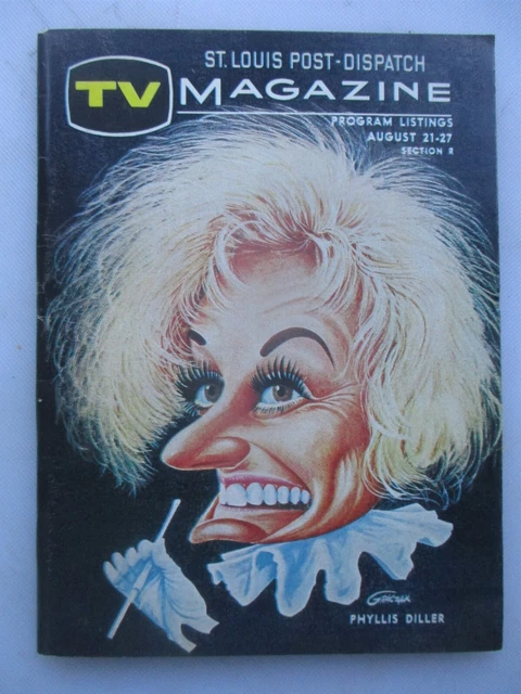 ST. LOUIS POST-DISPATCH TV Magazine August 21, 1966 Phyllis Diller £7. ...