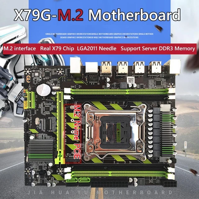 MOTHERBOARD LGA 2011 SATA 3.0 PCI-E M.2 Slot 2 Channel Mainboard for ...
