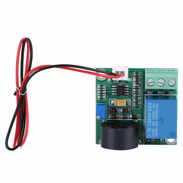 5V 0-5A AC Current Detection Sensor Module Relay Module Overcurrent ...