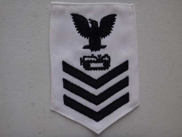 US NAVY PETTY Officer 1st Class PO1 EQUIPMENT OPERATOR Small Chevron $6 ...