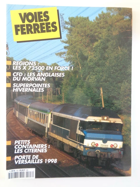 REVUE VOIES FERREES n°107 1998 Trains Modélisme Ferroviaire Rail SNCF Magazine EUR 9,00 ...