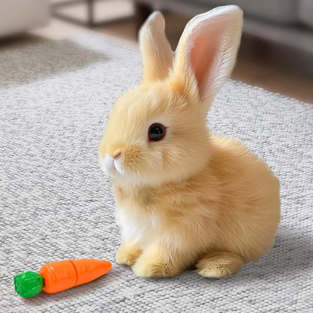 MY REALISTIC BUNNY Toy, 2025 New Interactive Easter Bunny Toy, Easter ...