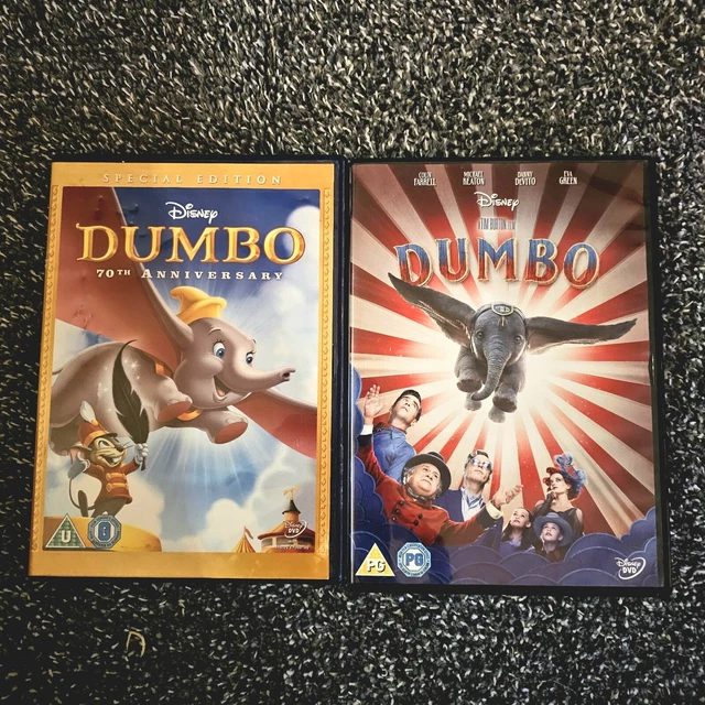 DUMBO ANIMATED CLASSIC & Dumbo Live Action DVD (2019), cert PG FREE ...