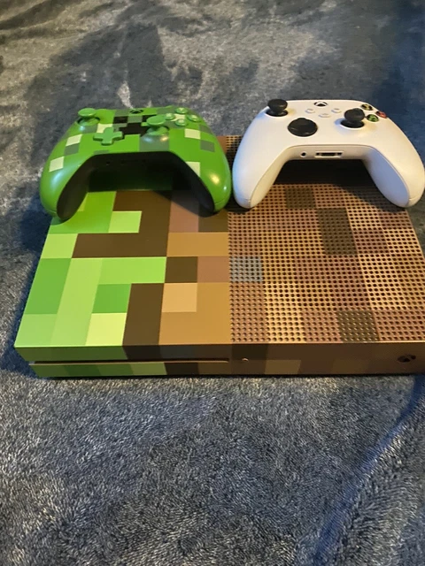 MICROSOFT XBOX ONE S Minecraft Limited Edition Bundle 1TB Green & Brown ...
