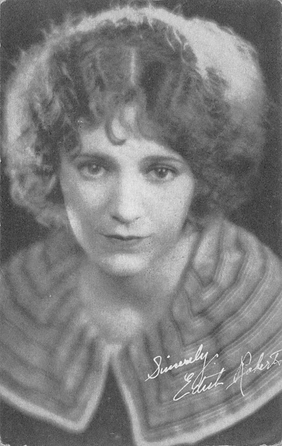 EDITH ROBERTS SILENT Film Actress Movie Star ca 1920s Vintage Postcard ...