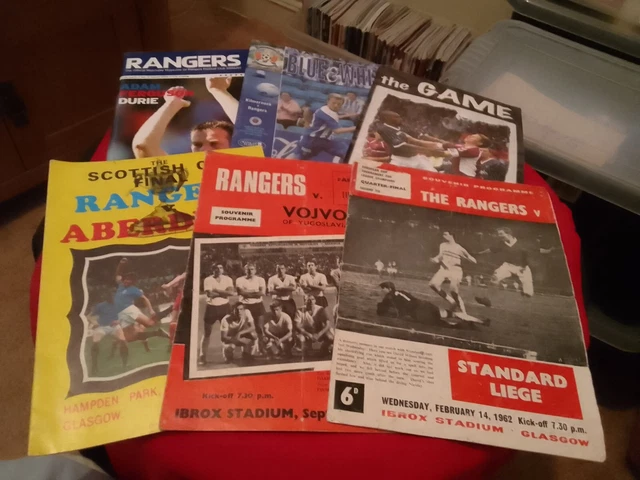 GLASGOW RANGERS X 3 Home & x 3 Away Programmes 1962 - 2006 All Listed £ ...