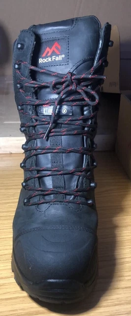 ROCK FALL RF540 Monzonite High Leg Safety Boots With Side Zip UK 7-EU ...
