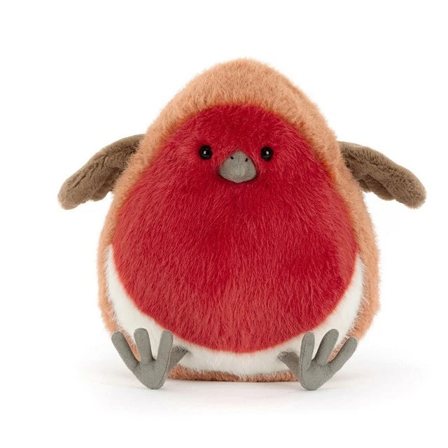 JELLYCAT PLUM ROBIN Winter Bird Plush Toy NWT & Dust Bag UK Delivery ...