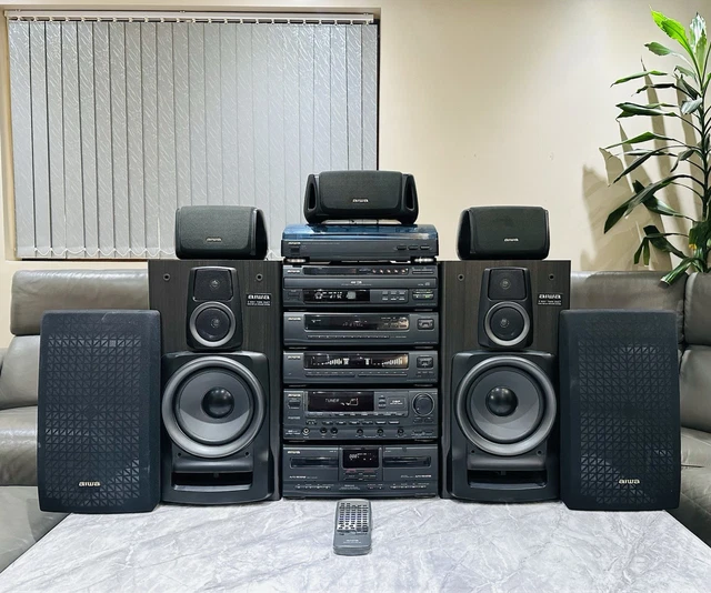 AIWA MX-Z9400M STEREO Stack System HiFi Separates Surround Speakers ...