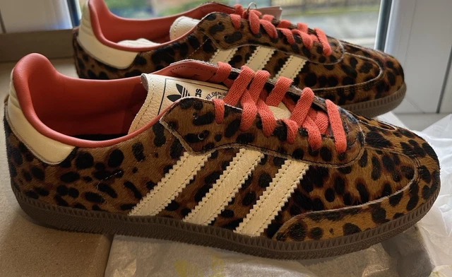 ADIDAS SAMBA OG Preloved Red / Orange Leopard UK Size 5, 5.5, 6, 6.5 ...