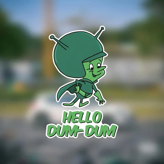 THE GREAT GAZOO Alien from the Flintstones Sticker/Decal Car or Truck ...
