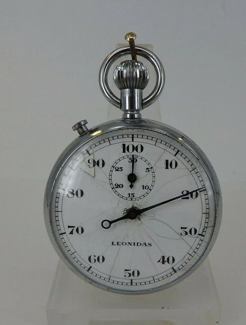 RARE LEONIDAS STEEL/CHROME Stopwatch circa 1940 to 1950 (69971) £98.63 ...