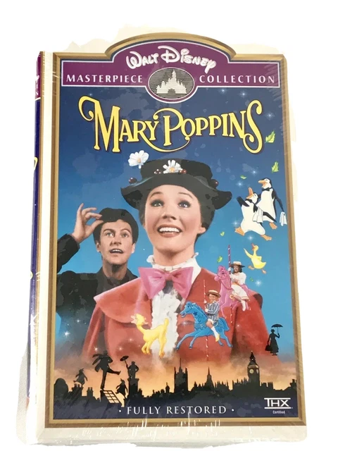 DISNEY MARY POPPINS VHS Tape Masterpiece Collection Fully Restored New ...