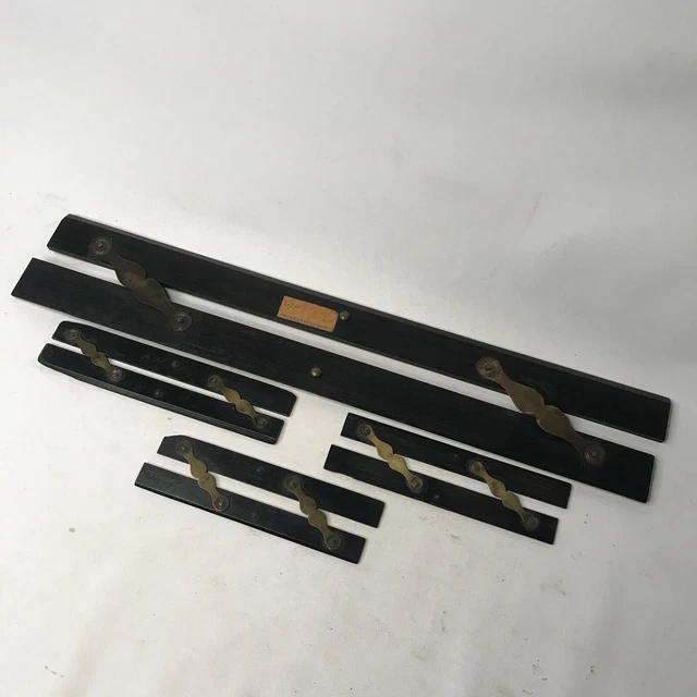 VINTAGE EBONY PARALLEL Rulers Map Sea Chart 18 inces plus 3 small £11. ...