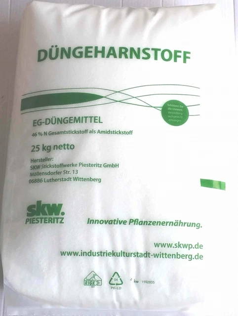 HARNSTOFF UREA DÜNGEHARNSTOFF spritzfähig 25kg Harnstoffdünger Gartendünger EUR 34,90 - PicClick DE